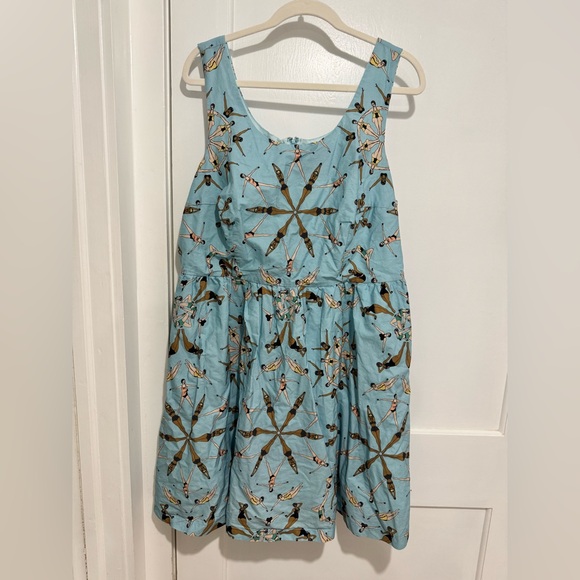 Modcloth | Dresses | Modcloth X Dupenny Synchronized Swimmers Dress 2x ...